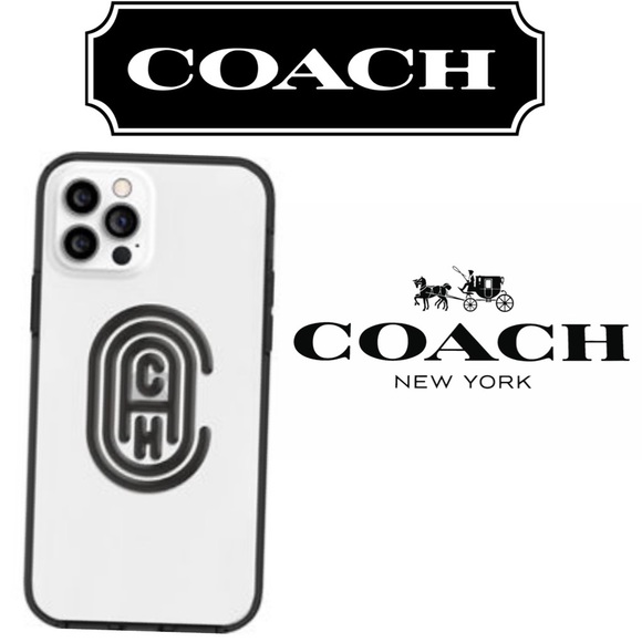 Coach | Accessories | Coach Designer Clear Black Retro C Logo Iphone 2 ...